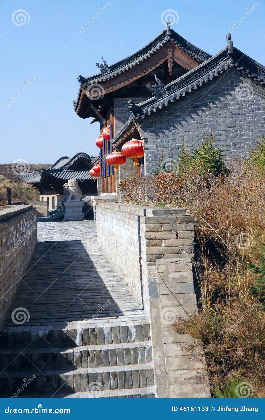 Chinese building stock image. Image of step, traditional - 46161133