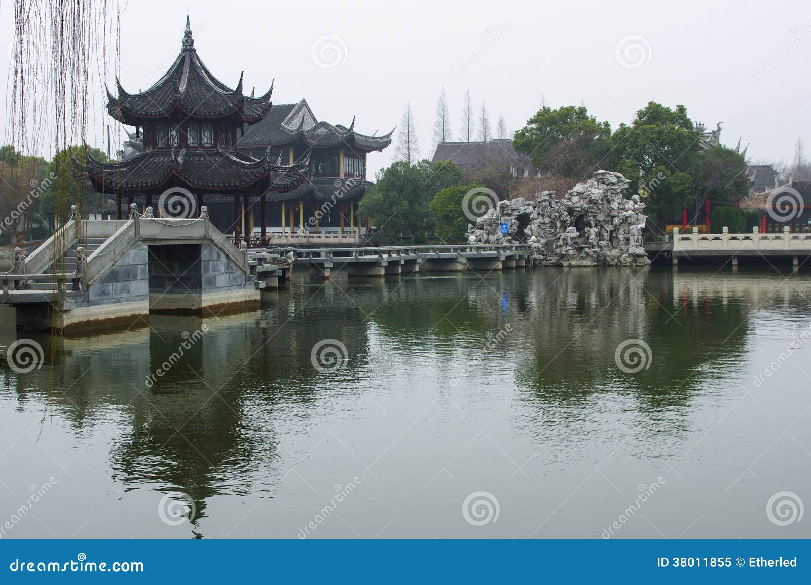 Chinese building stock image. Image of atchitecture, typical - 38011855
