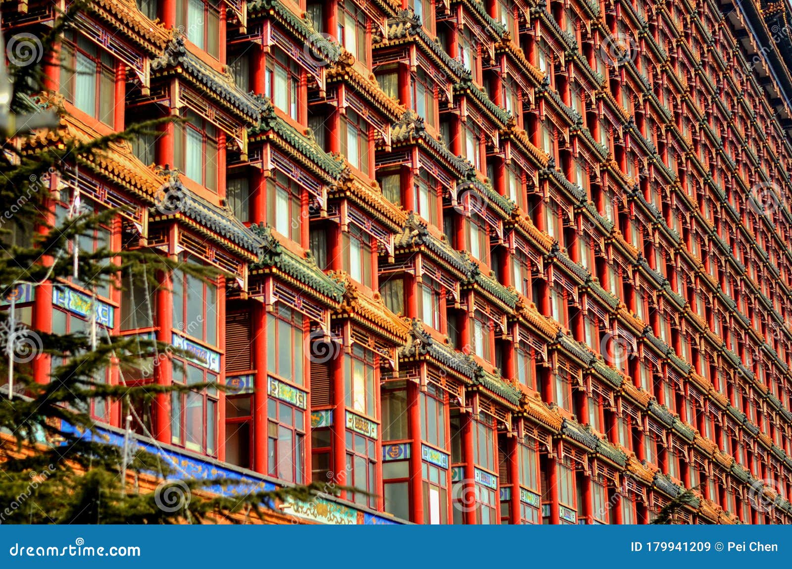The Chinese Building, Retro Style Stock Image - Image of environment ...