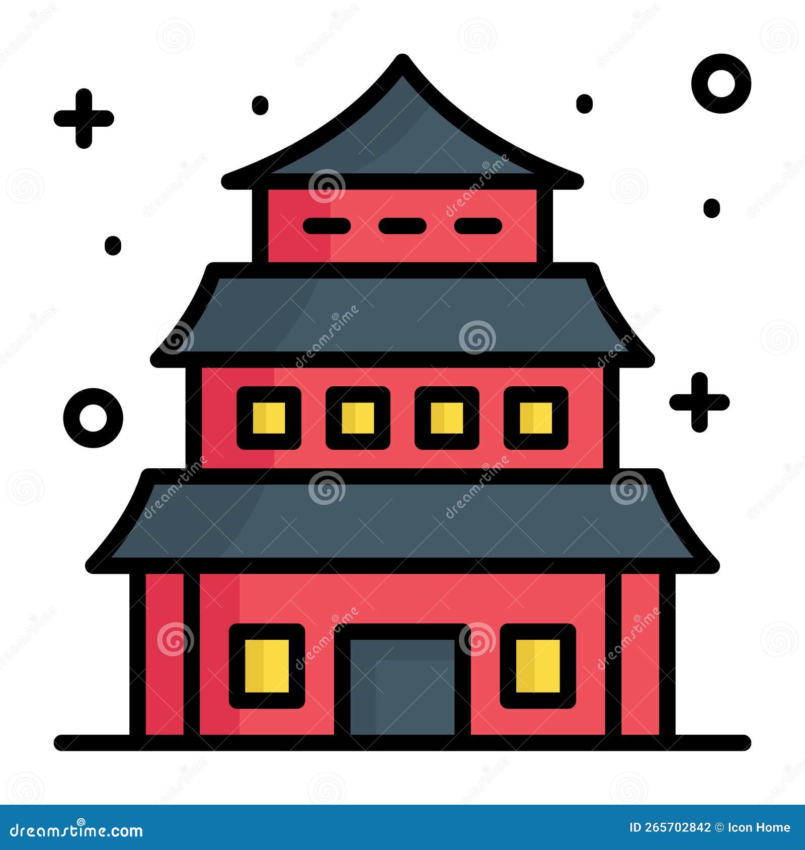 Chinese Building Vector Design, Chinese Temple Stock Vector ...
