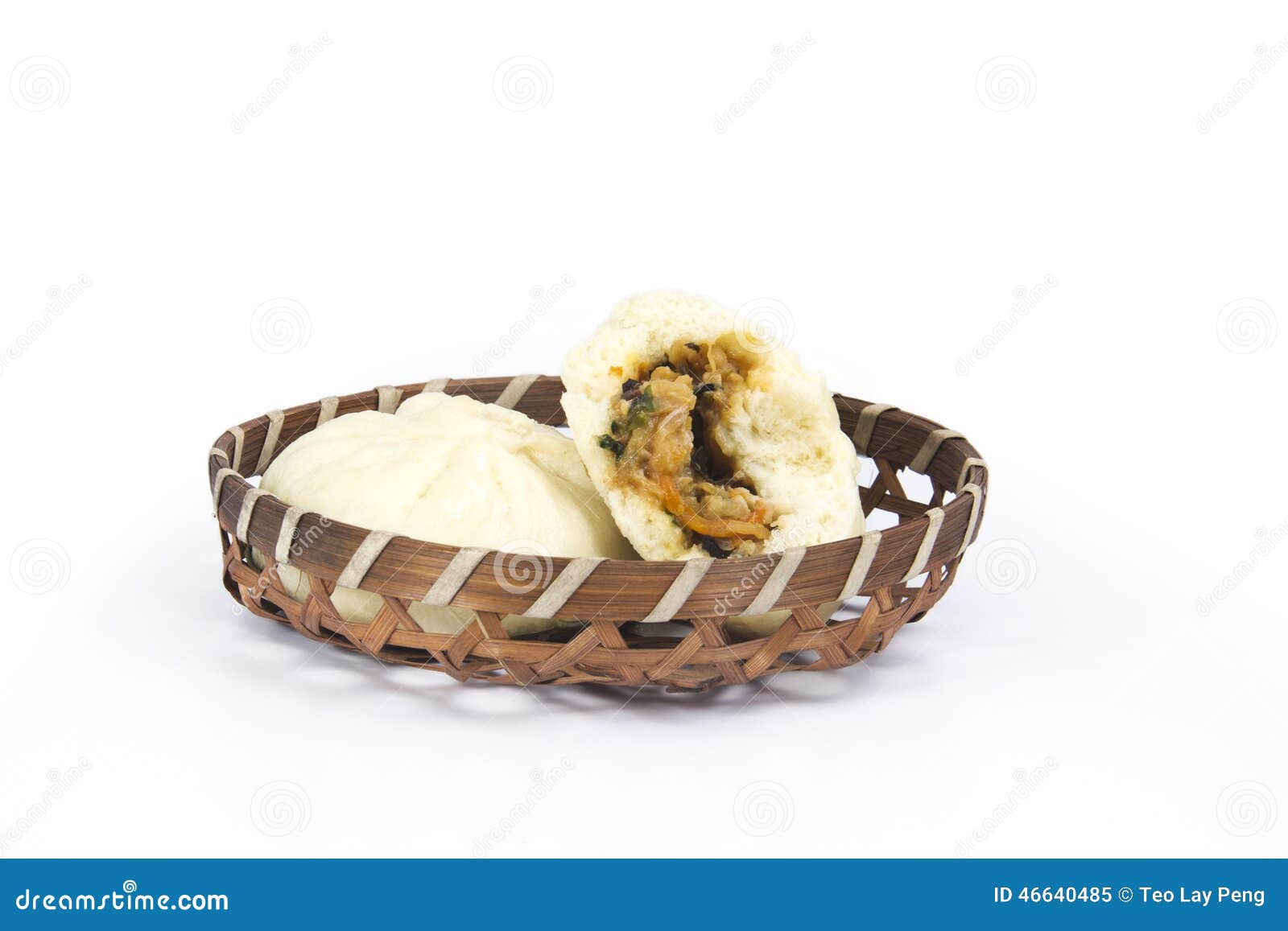 Chinese bun in the basket stock image. Image of restaurant - 46640485