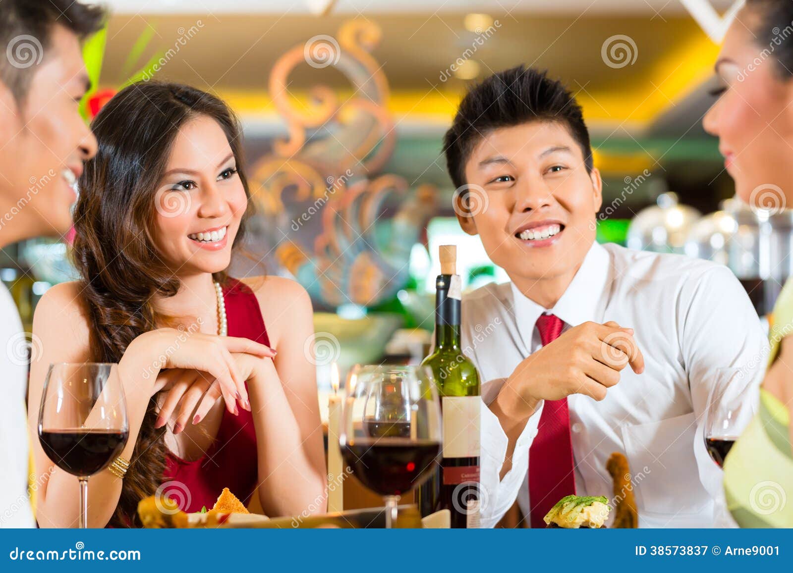 Chinese Business People Dining Stock Image - Image of bottle, clique ...