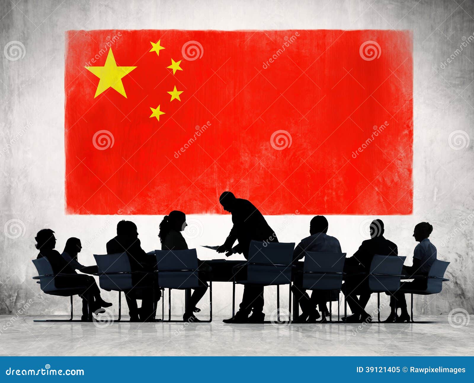 Chinese Business People in a Meeting Stock Image - Image of office ...