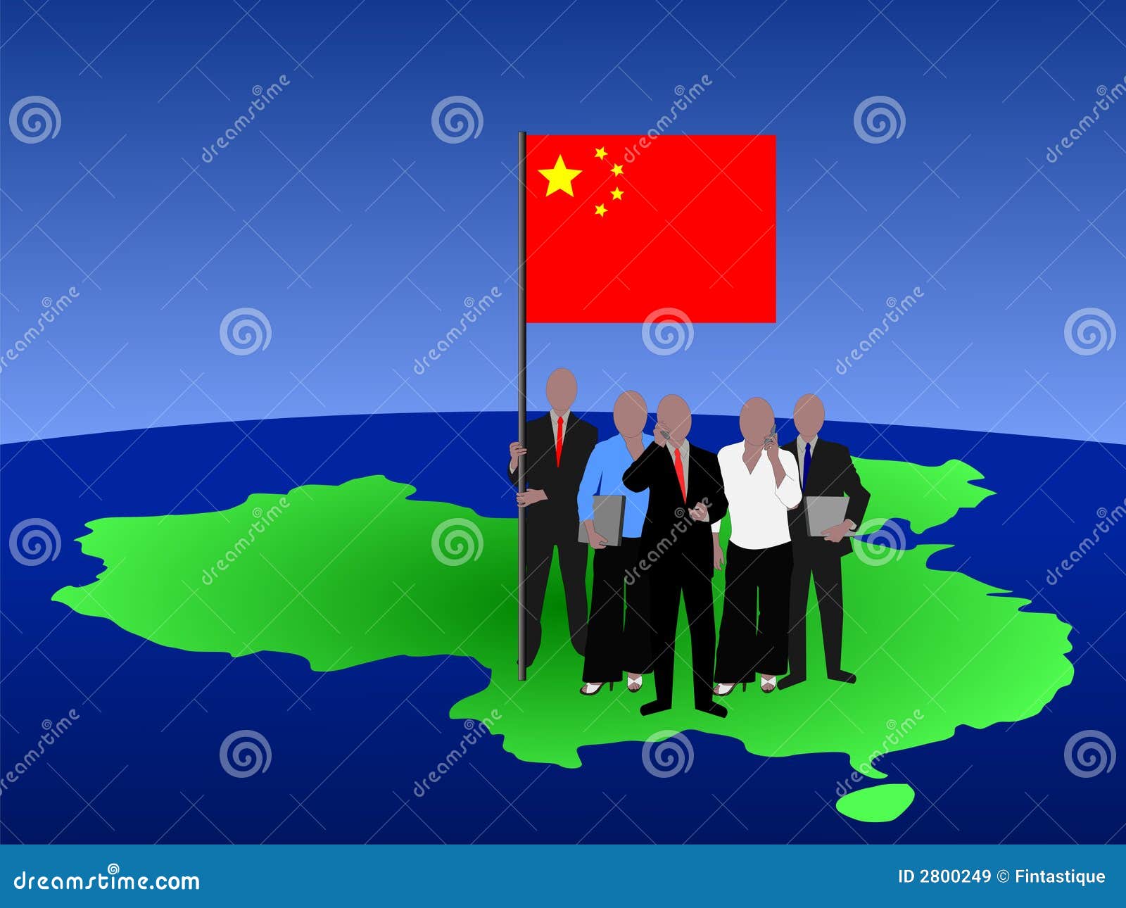 Chinese Business Team stock vector. Illustration of contact - 2800249