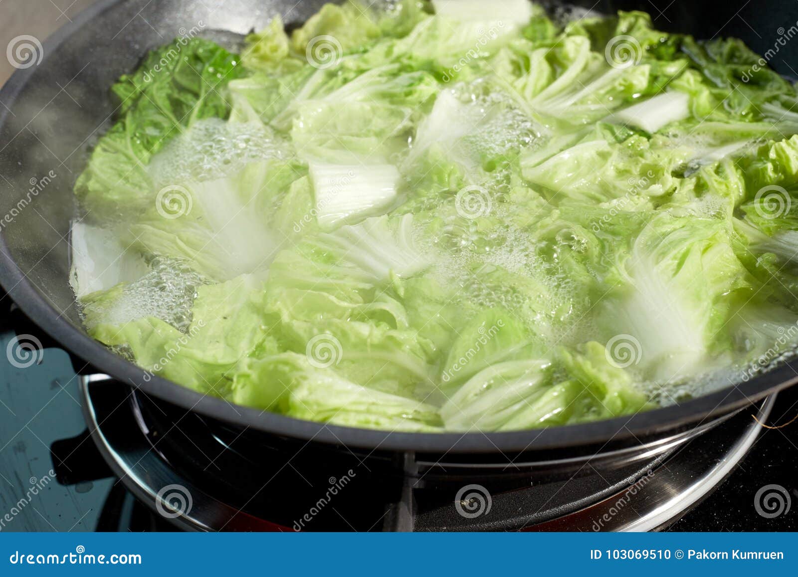 Chopped Chinese Cabbage on Pan Stock Photo - Image of thai, ingredient ...