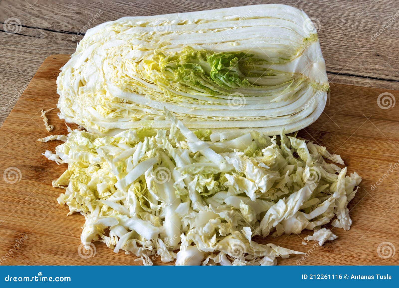 Chinese Cabbage on a Cutting Board Stock Photo - Image of delicious ...