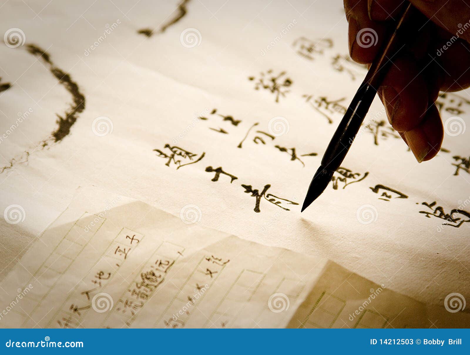 Chinese Calligraphy stock image. Image of china, nanjing - 14212503