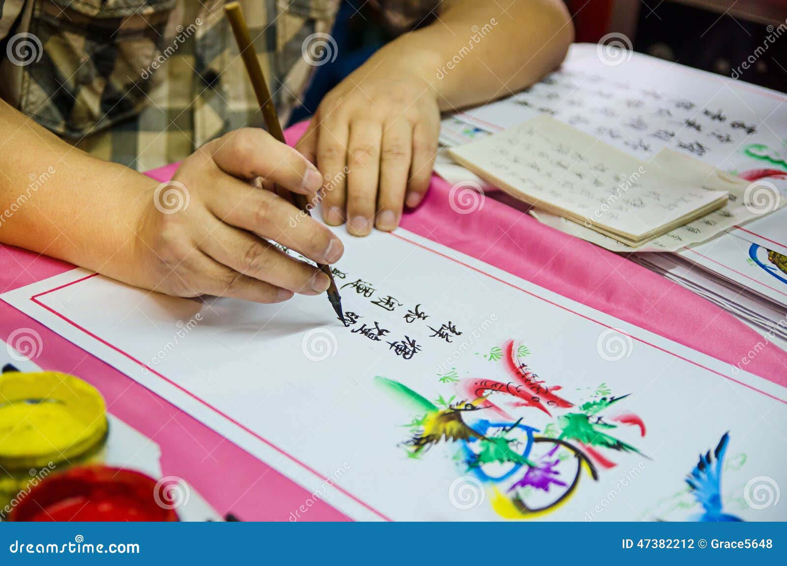 Chinese Calligraphy stock photo. Image of handwriting - 47382212