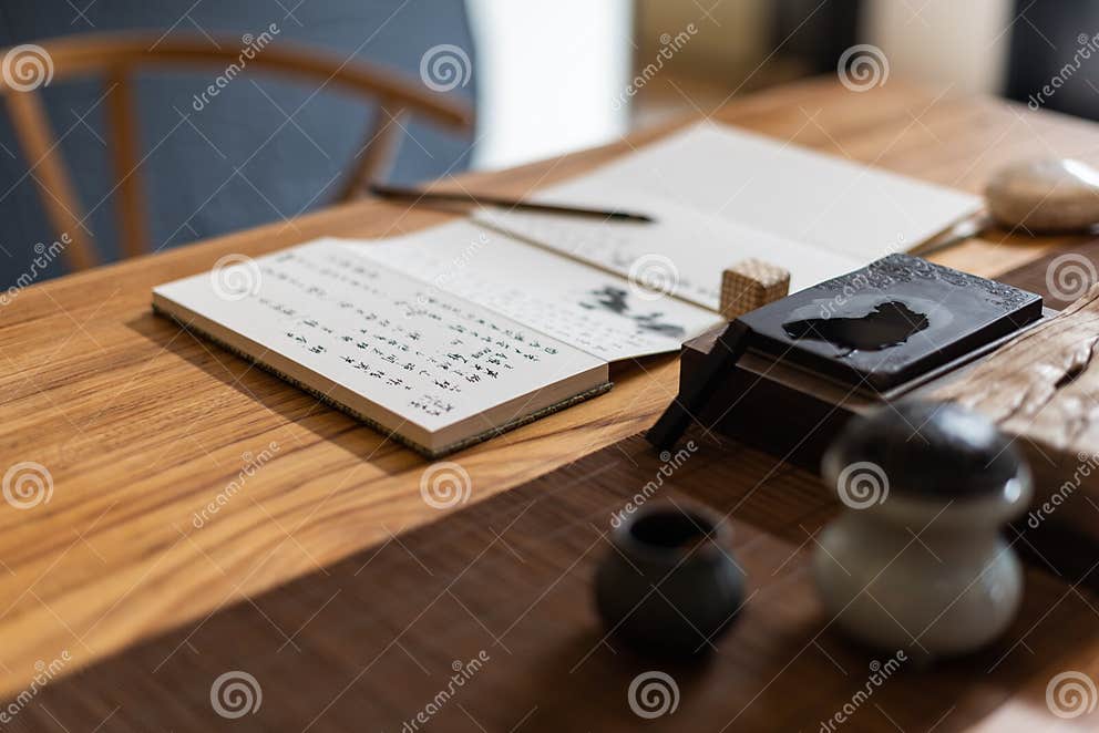 Chinese Calligraphy Zen Concept Stock Image - Image of word, background ...