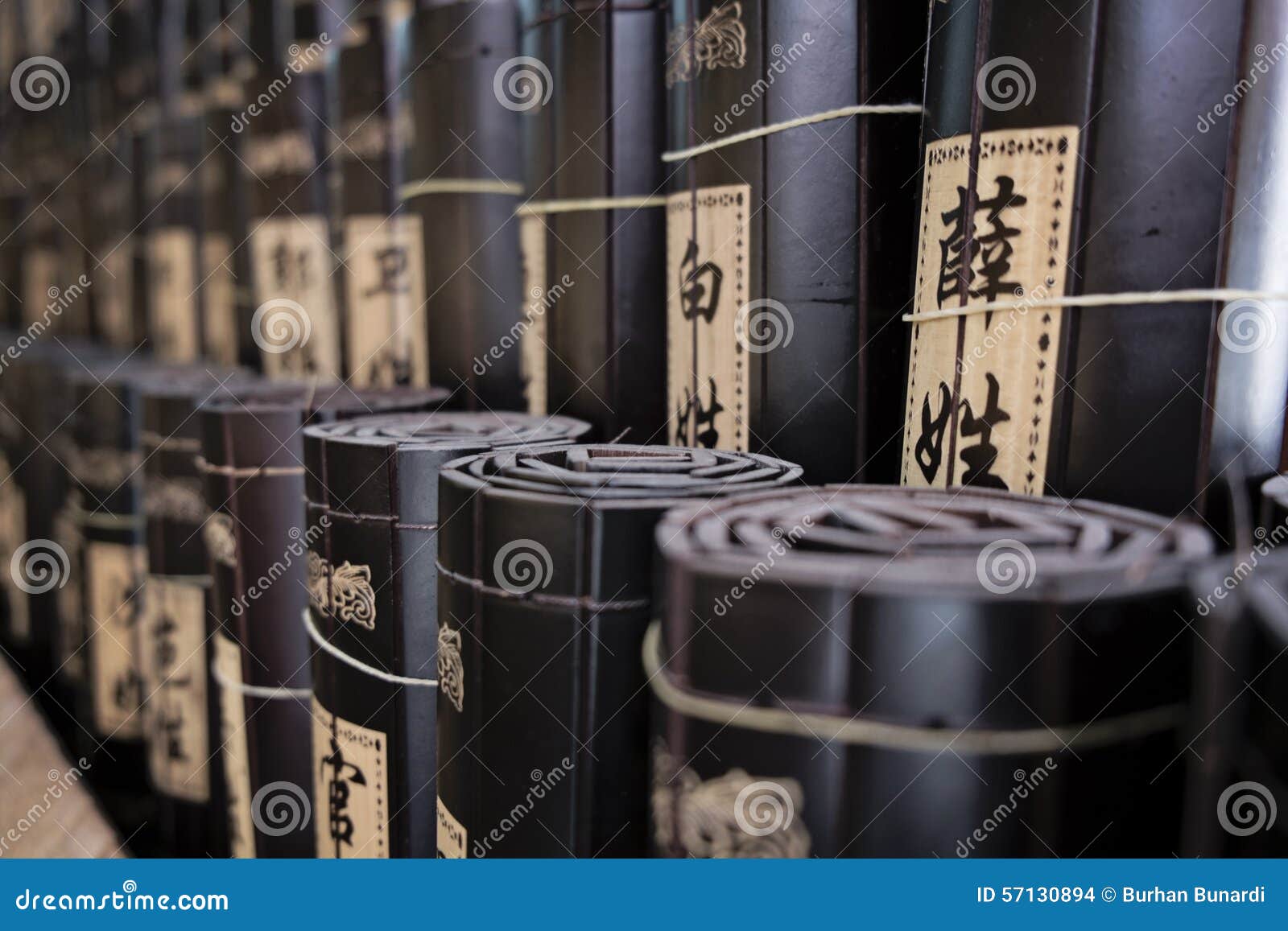 Chinese Calligraphy Scrolls Stock Photo - Image of script, orient: 57130894