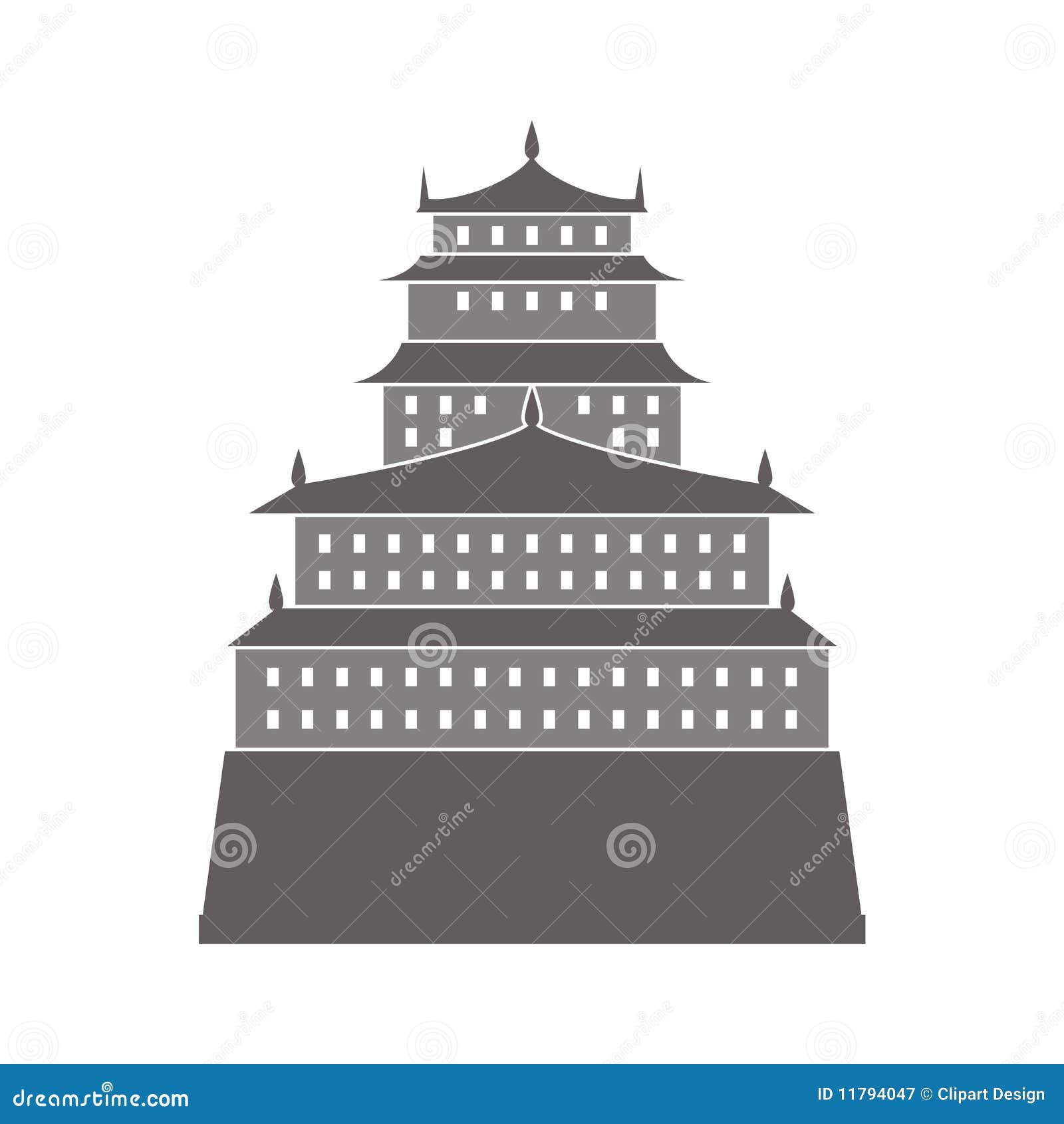 Chinese Castle Illustration Stock Illustration - Illustration of china ...