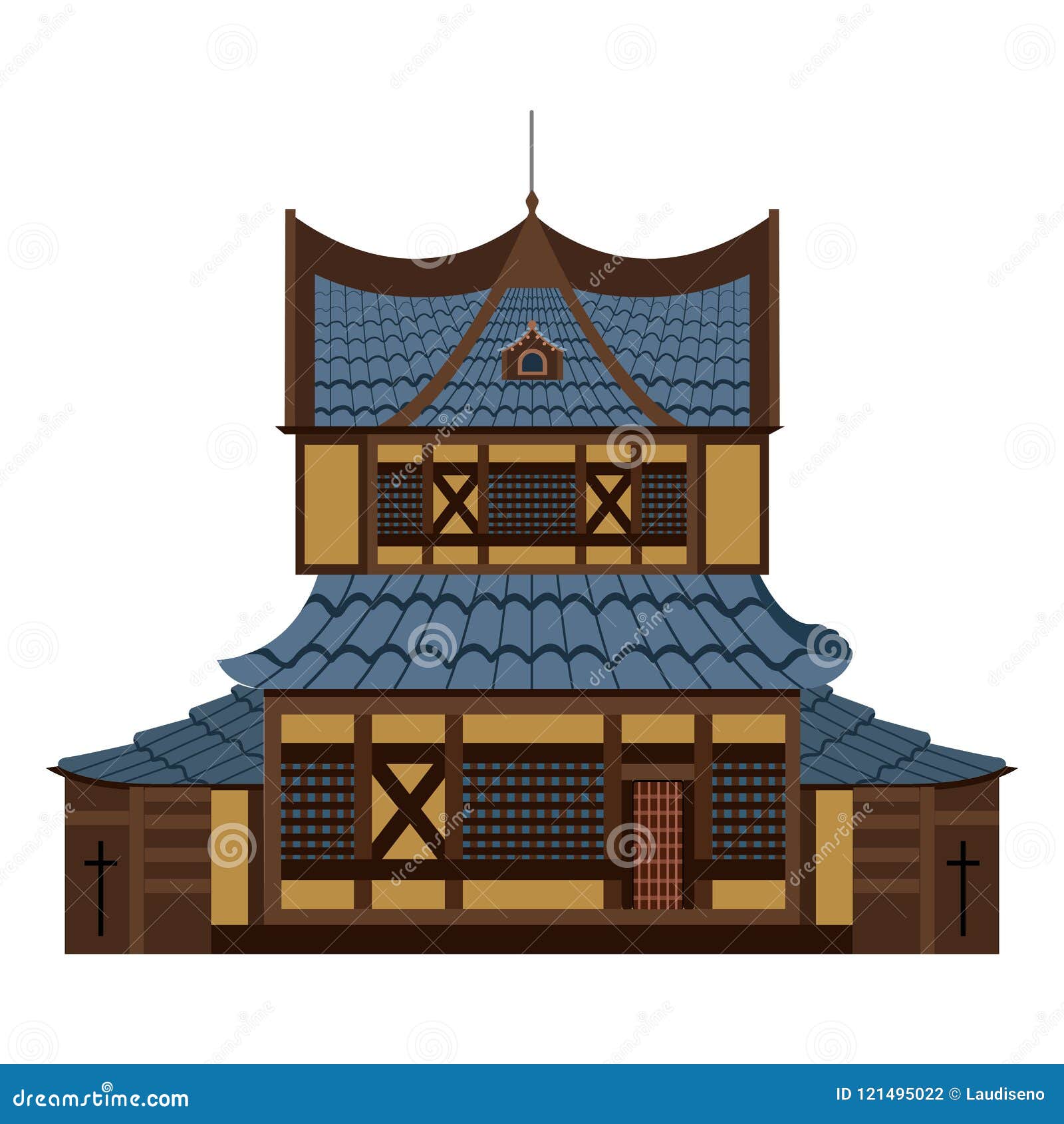 Chinese castle image stock vector. Illustration of design - 121495022