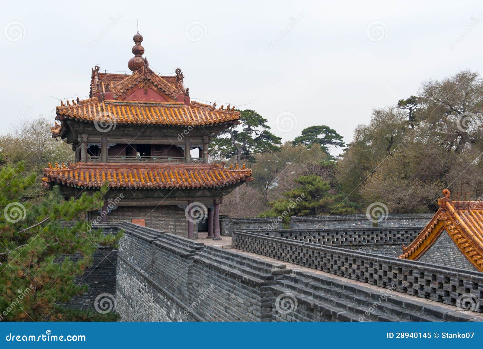 Chinese castle tower stock image. Image of entrance, historic - 28940145