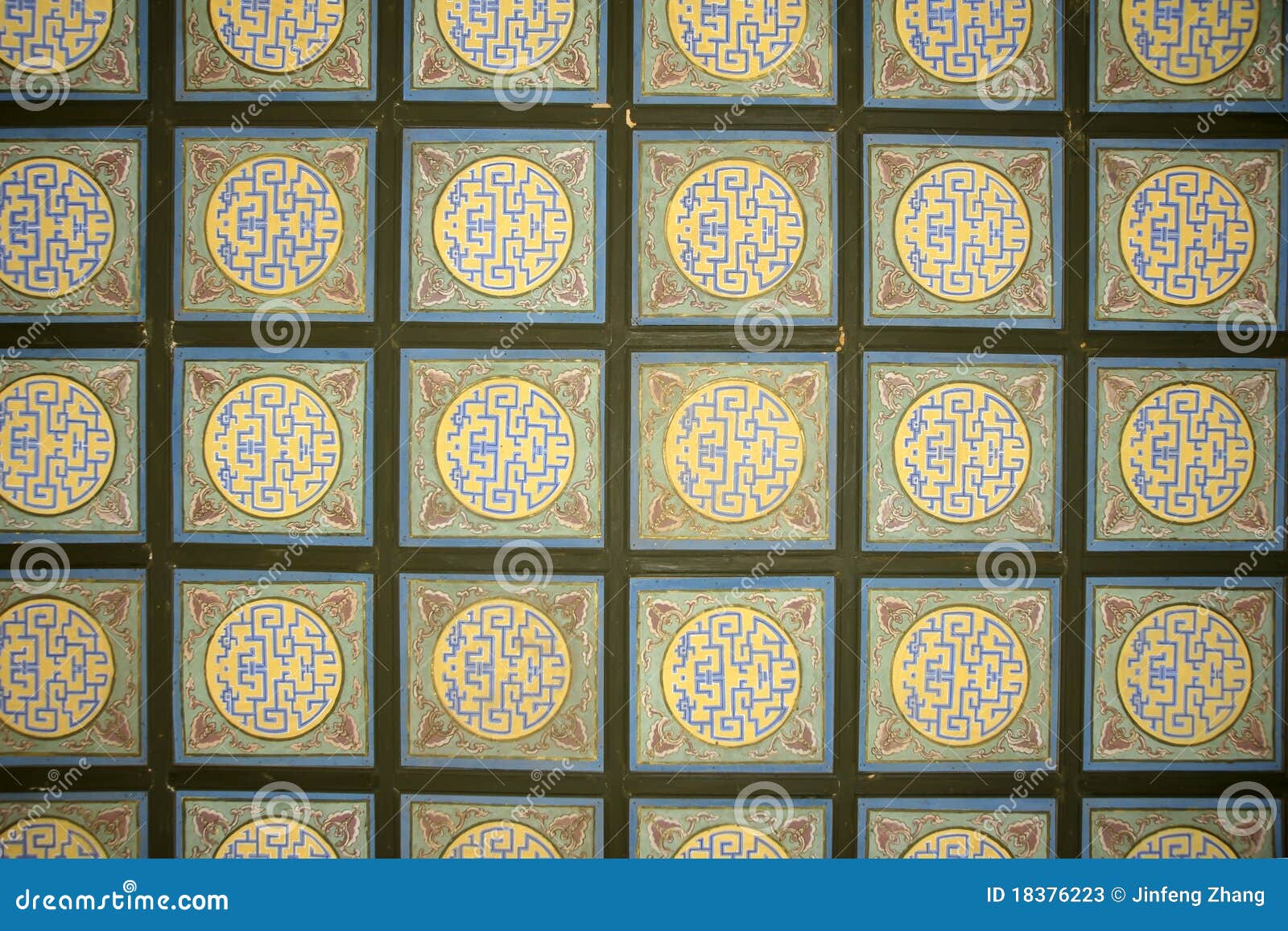 Chinese ceiling stock image. Image of grid, china, flower - 18376223