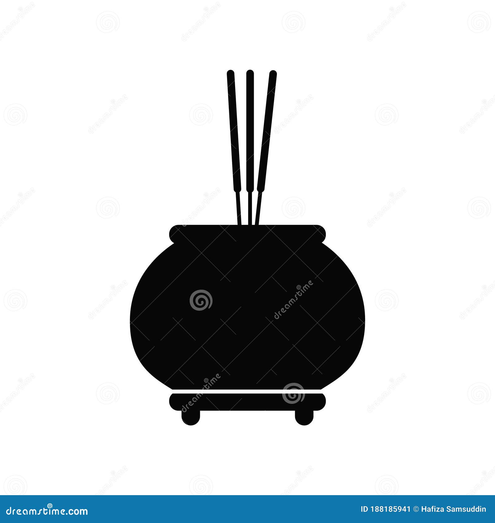 Chinese Censer Pot. Vector Illustration Decorative Design Stock Vector ...
