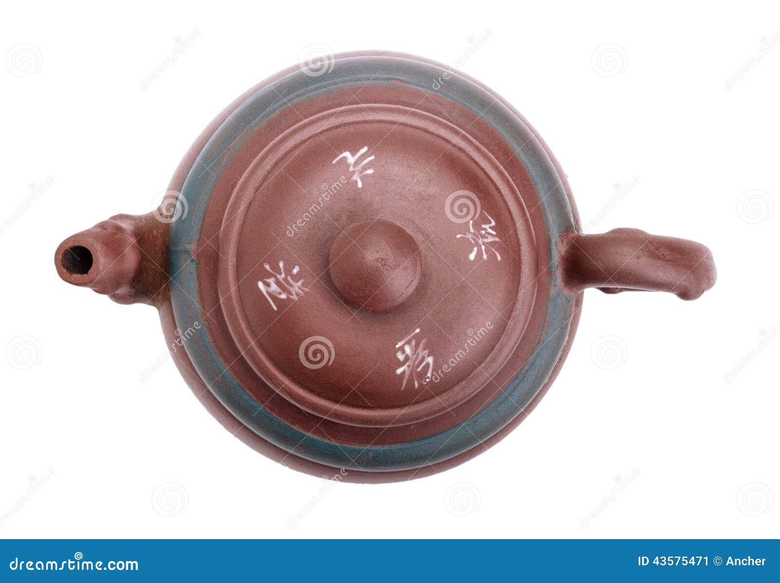 Chinese Ceramic Handmade Teapot Top View Stock Image - Image of elegant ...
