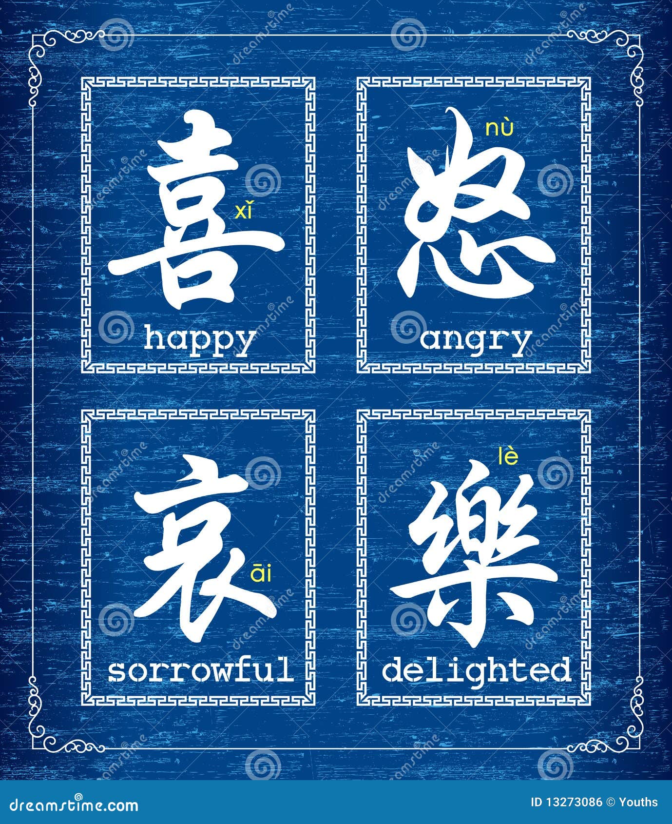 Ren Character Symbol Blue Light Flare Stock Photo | CartoonDealer.com ...