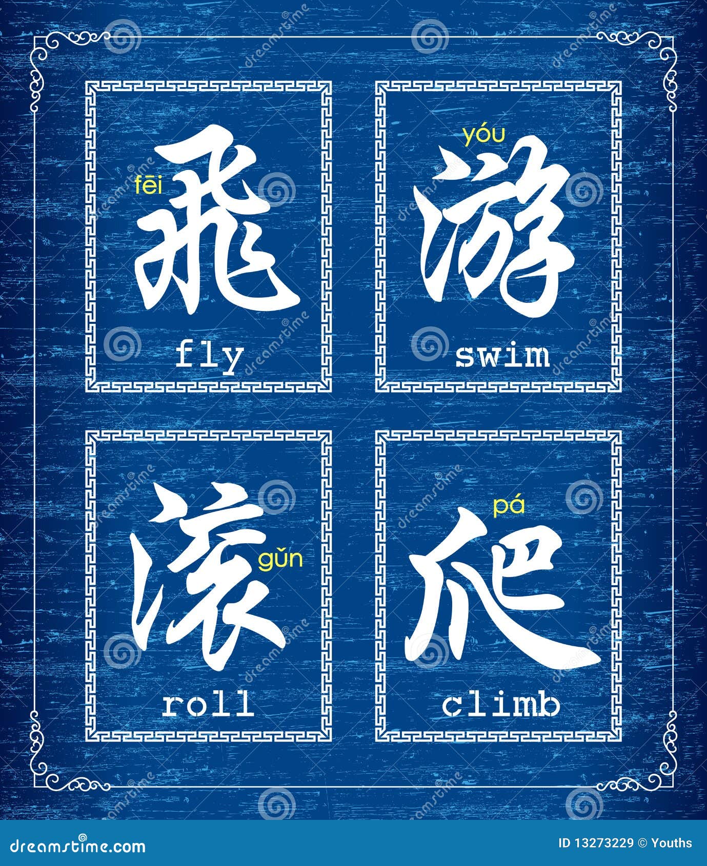 Ren Character Symbol Blue Light Flare Stock Photo | CartoonDealer.com ...