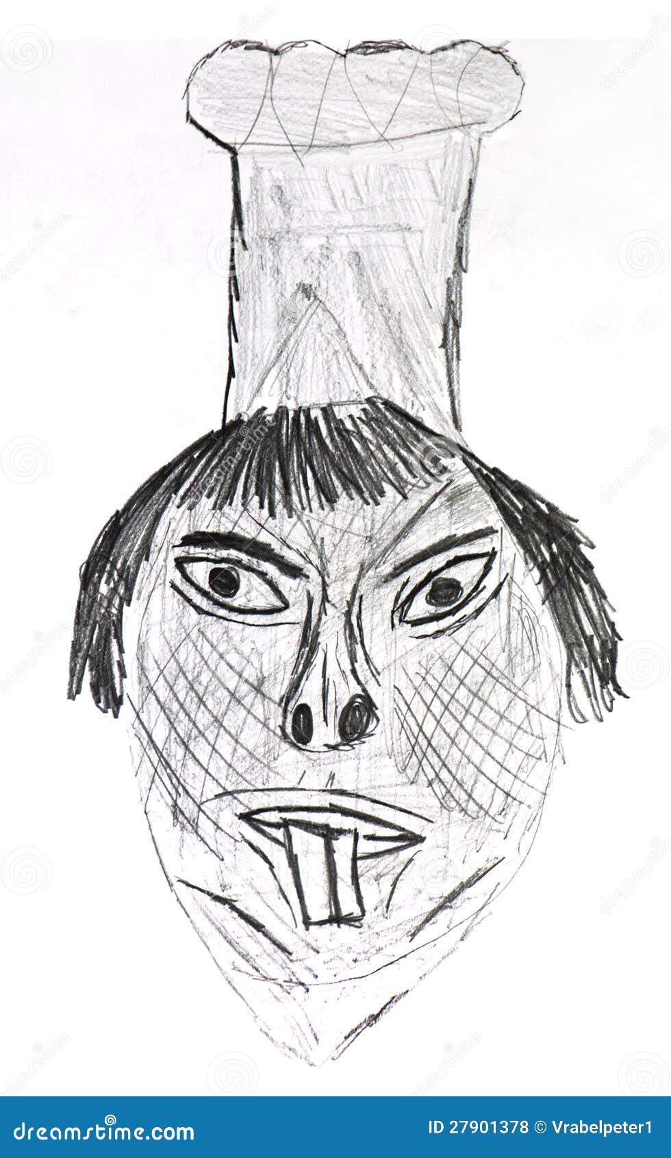 Chinese Chef with Big Teeth Stock Illustration - Illustration of chef ...