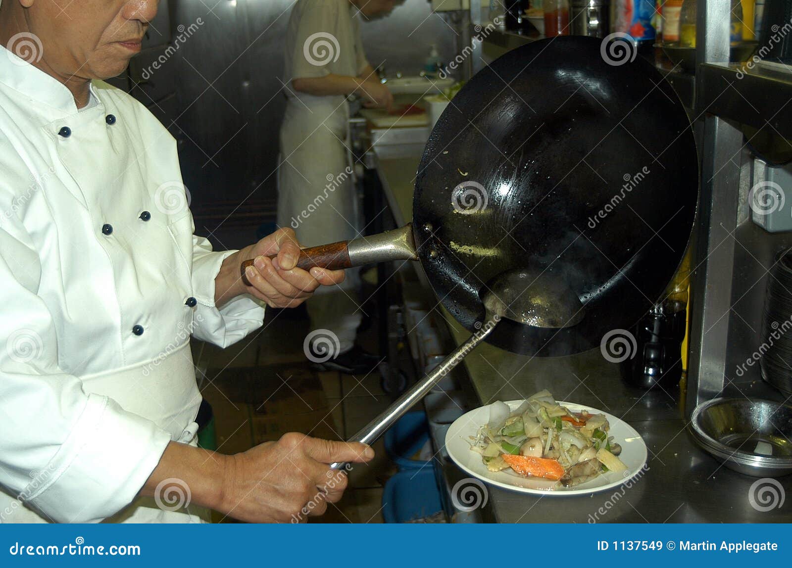 Chinese chef cooking stock image. Image of cook, lunch - 1137549