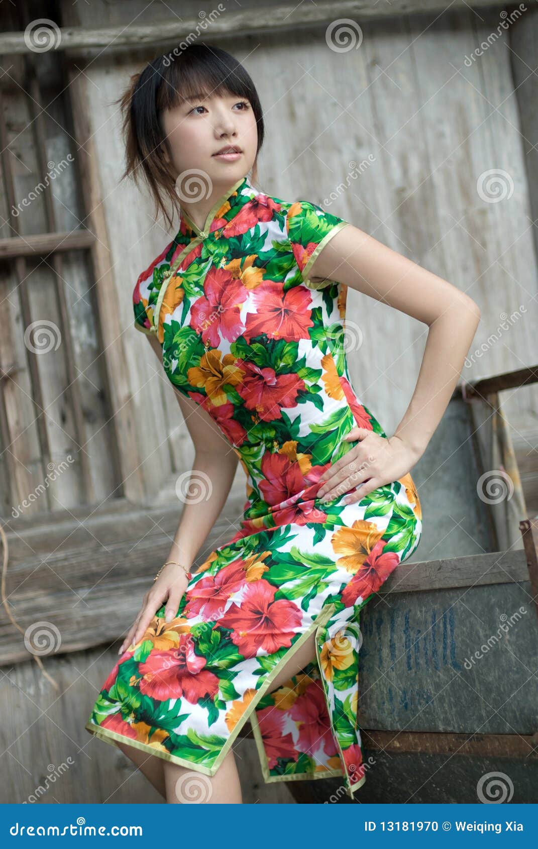 Chinese cheongsam model stock photo. Image of girl, traditional - 13181970