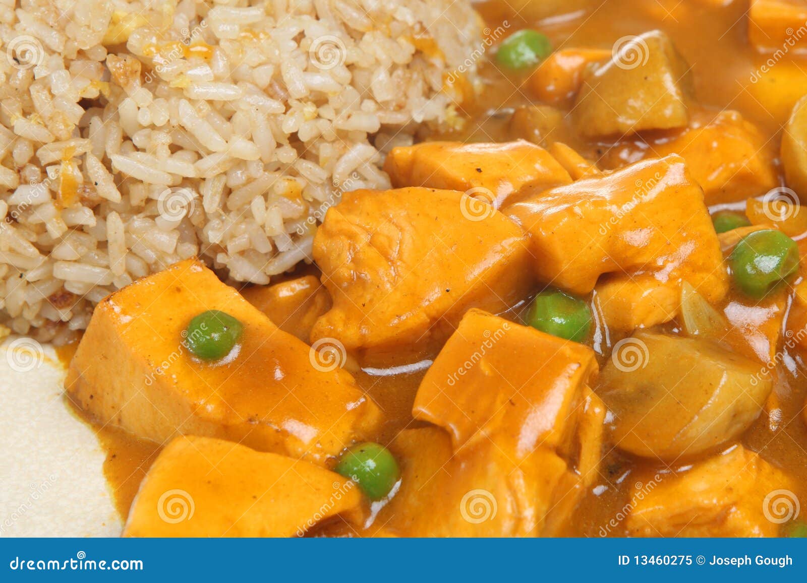 Chinese Chicken Curry Takeaway Stock Image - Image of plate, dish: 13460275