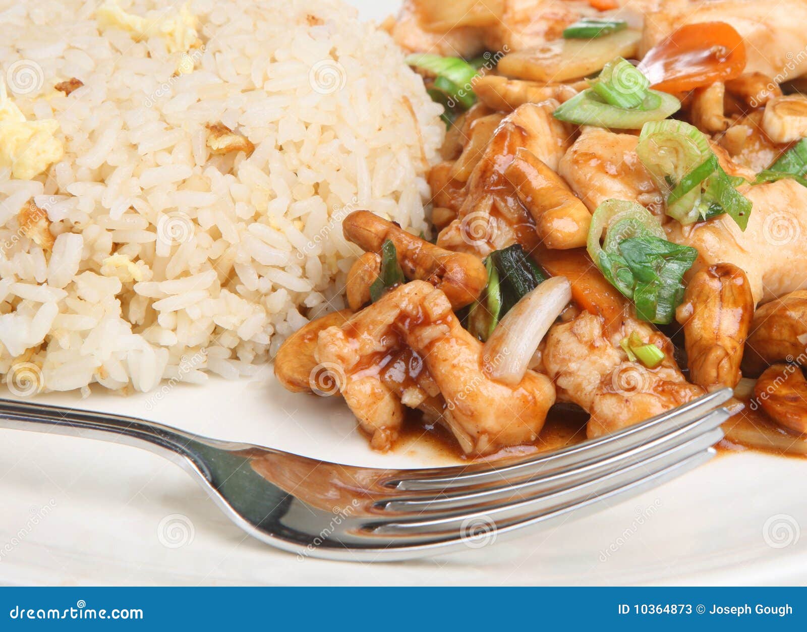 Chinese Chicken Takeaway stock image. Image of meal, fork - 10364873