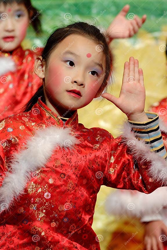 Chinese children dancing stock image. Image of girl, female - 1182043