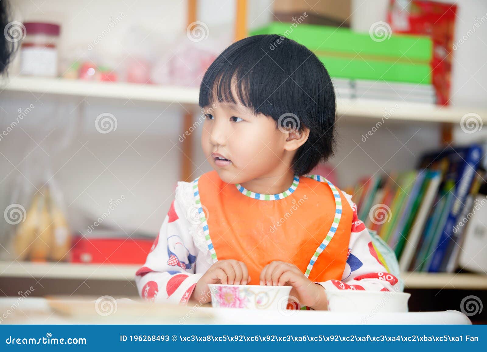 Chinese Children is Eating at Home Stock Image - Image of cute, chinese ...
