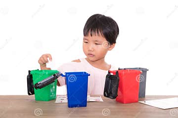 Chinese Children are Learning about Garbage Classification Stock Image ...