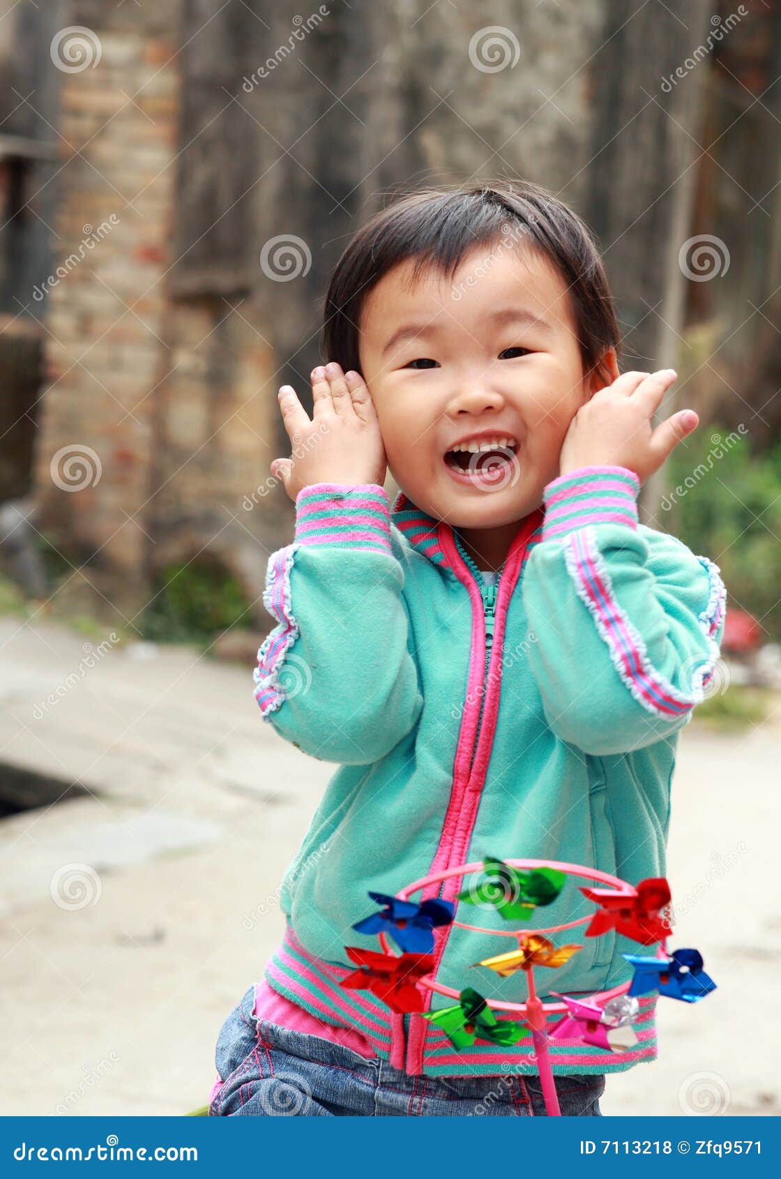 Chinese children playing. stock photo. Image of laugh - 7113218