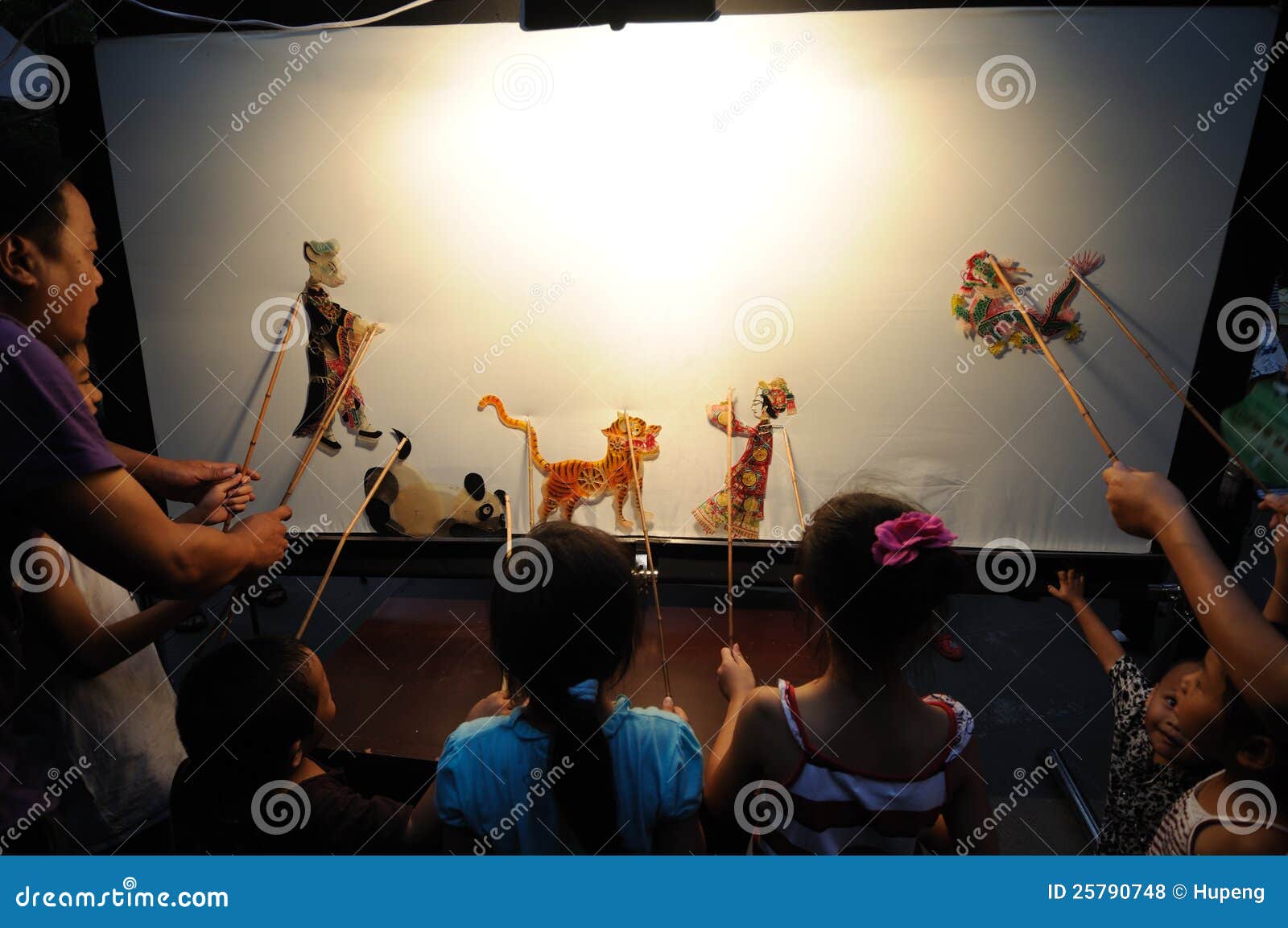 Chinese Children Shadow Play Performances Editorial Stock Photo - Image ...