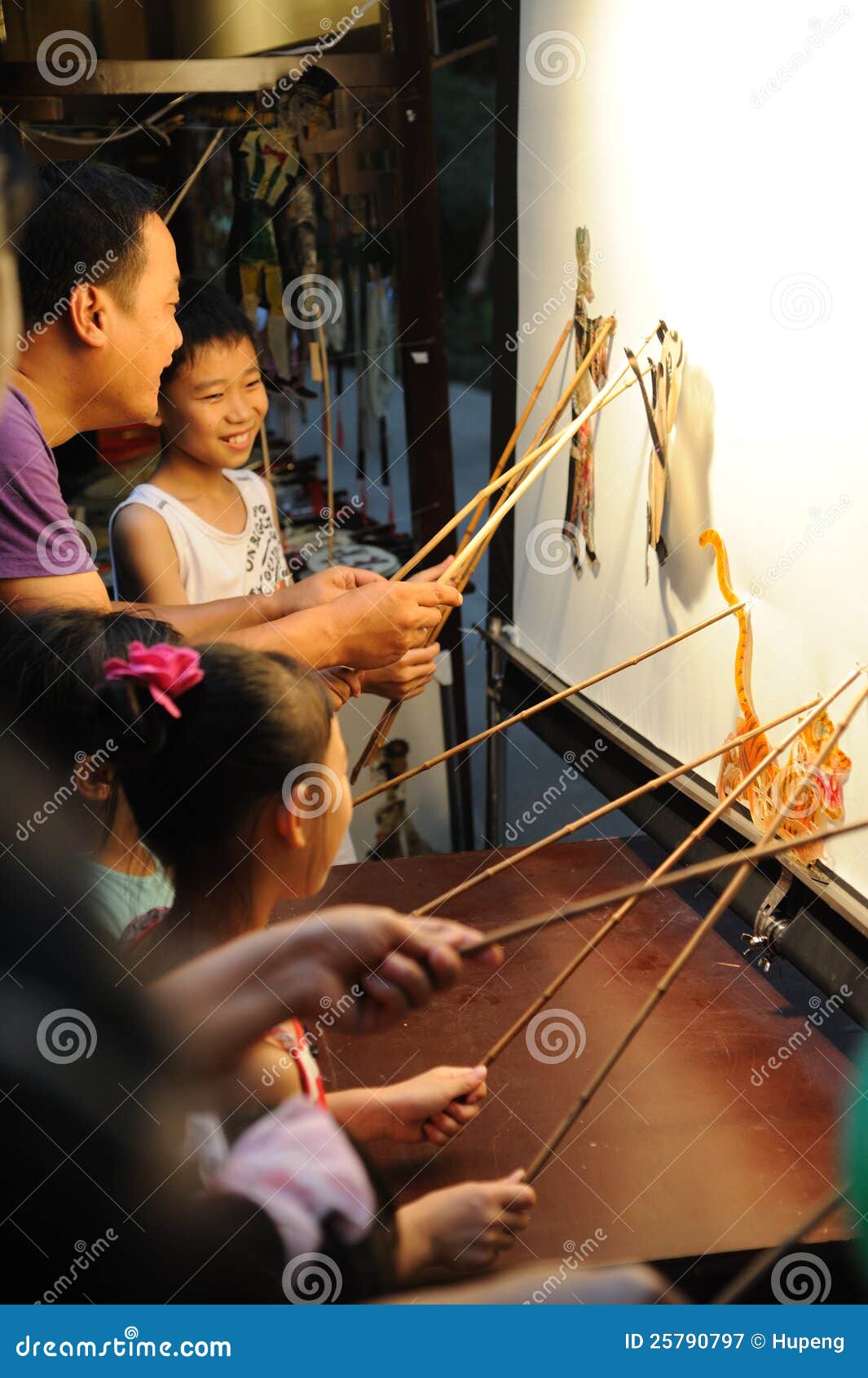 Chinese Children Shadow Play Performances Editorial Photography - Image ...