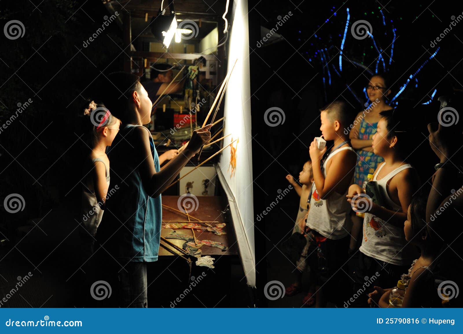 Chinese Children Shadow Play Performances Editorial Photo - Image of ...