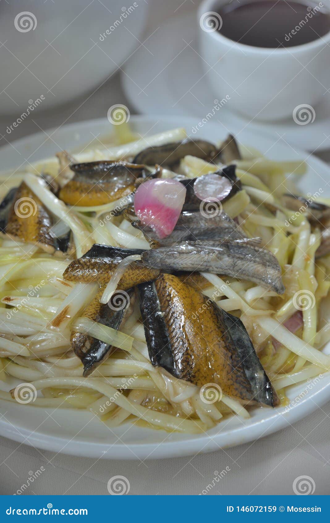 Chinese chive eel fish stock image. Image of dish, sauce - 146072159