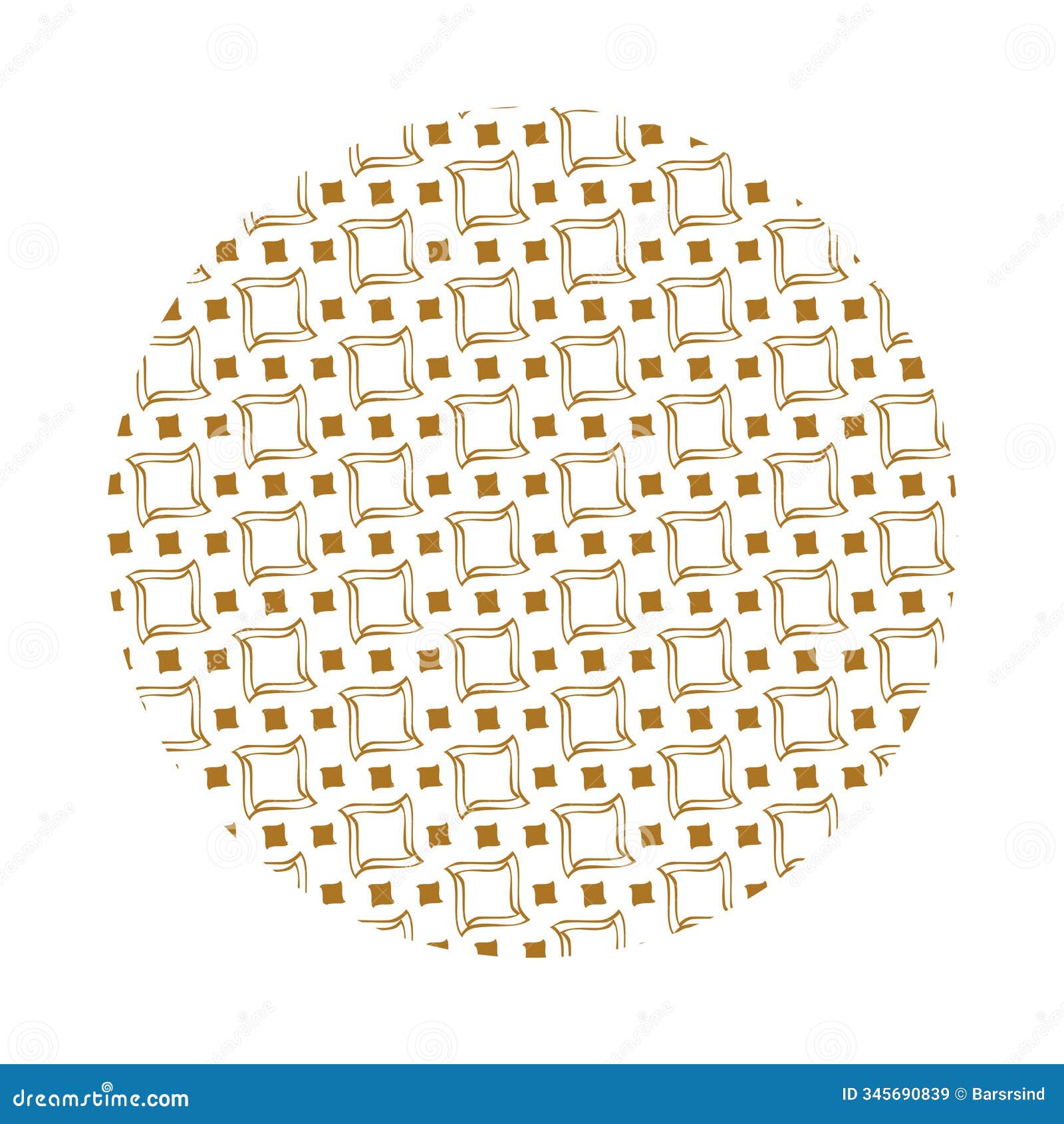 Chinese Circle Asian Pattern Curved Golden Squares Stock Vector ...