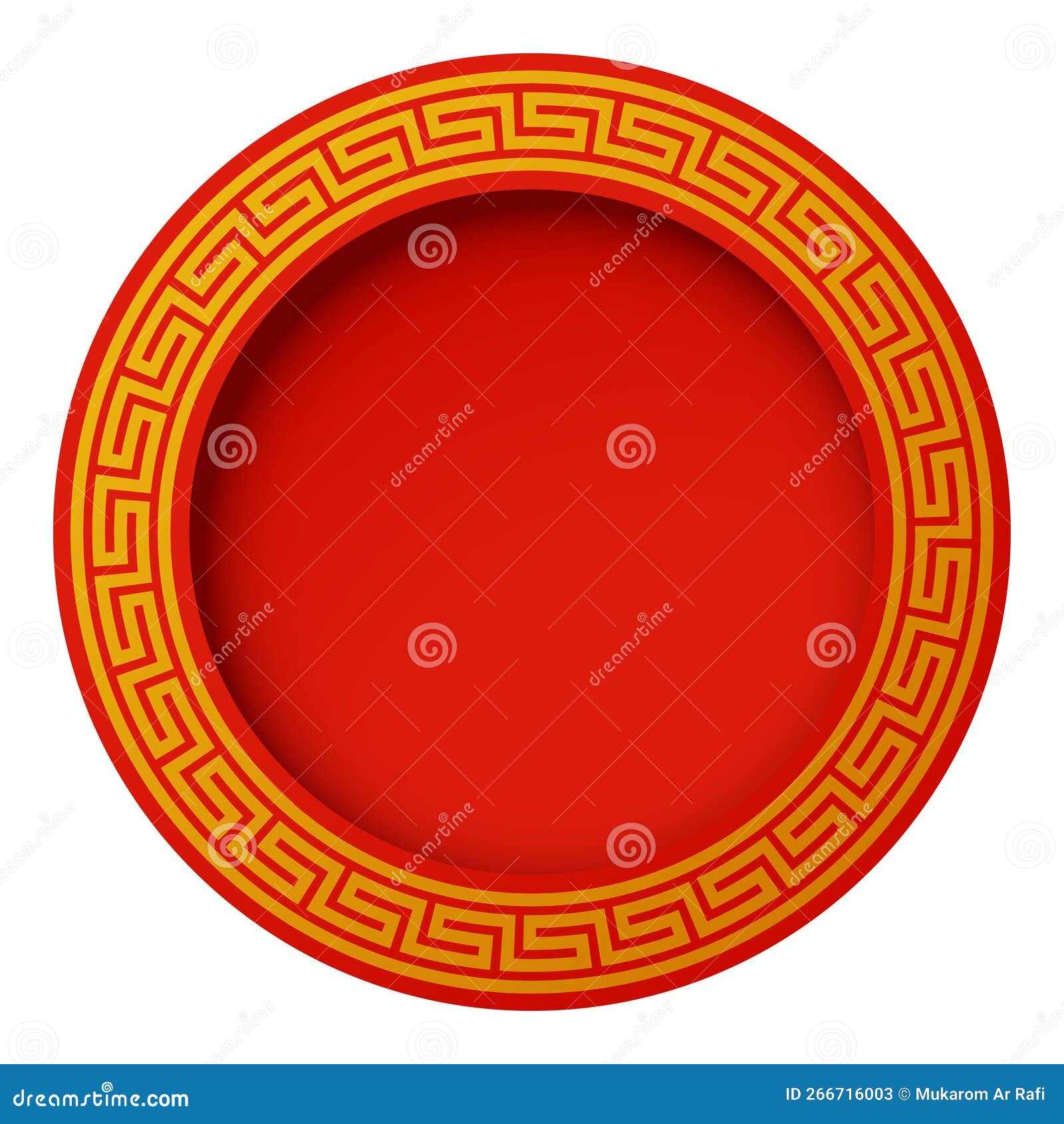 Chinese Circle Pattern. 3D Illustration of Chinese New Year Circle ...