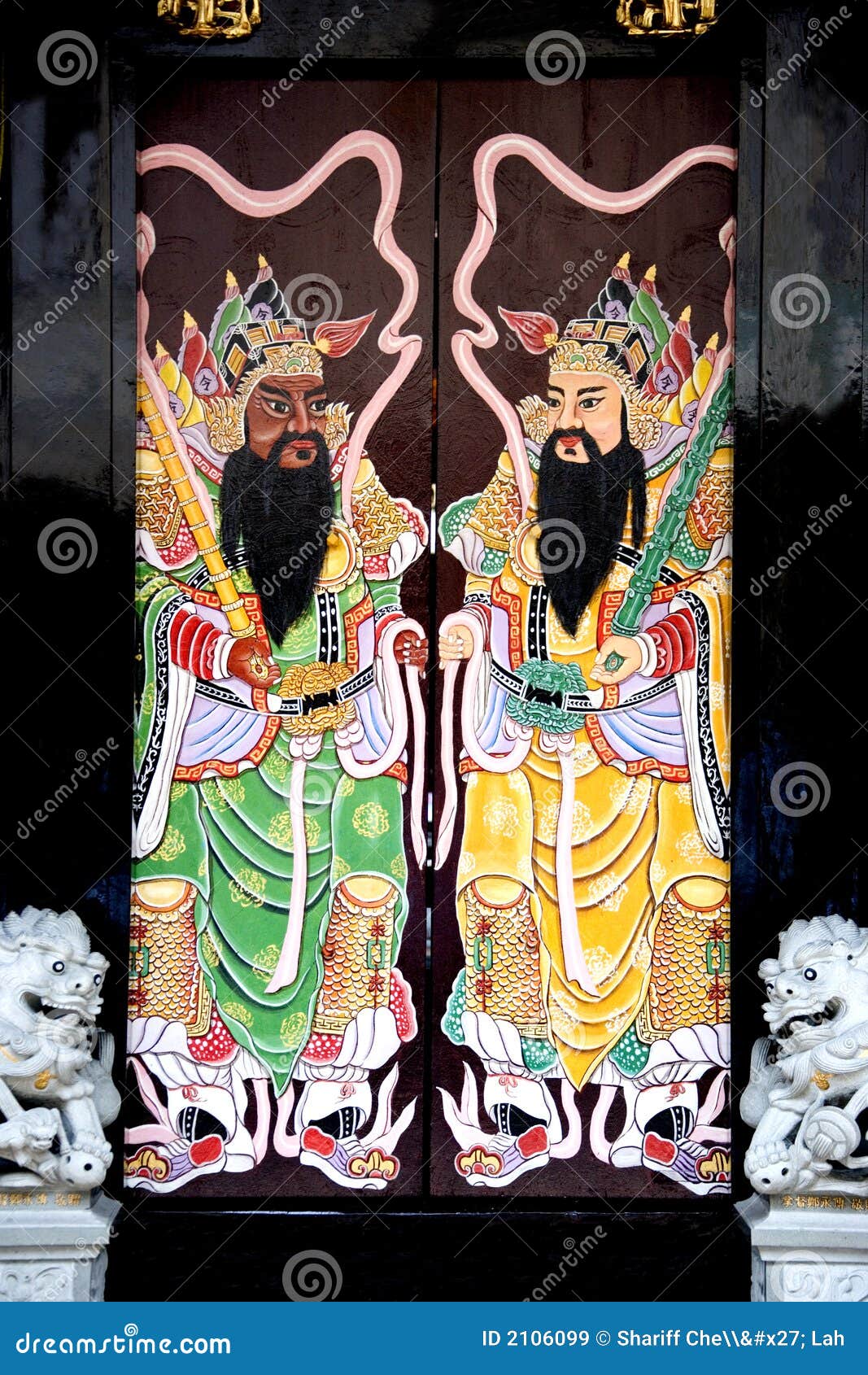 Chinese Clan House Doors stock image. Image of lantern - 2106099