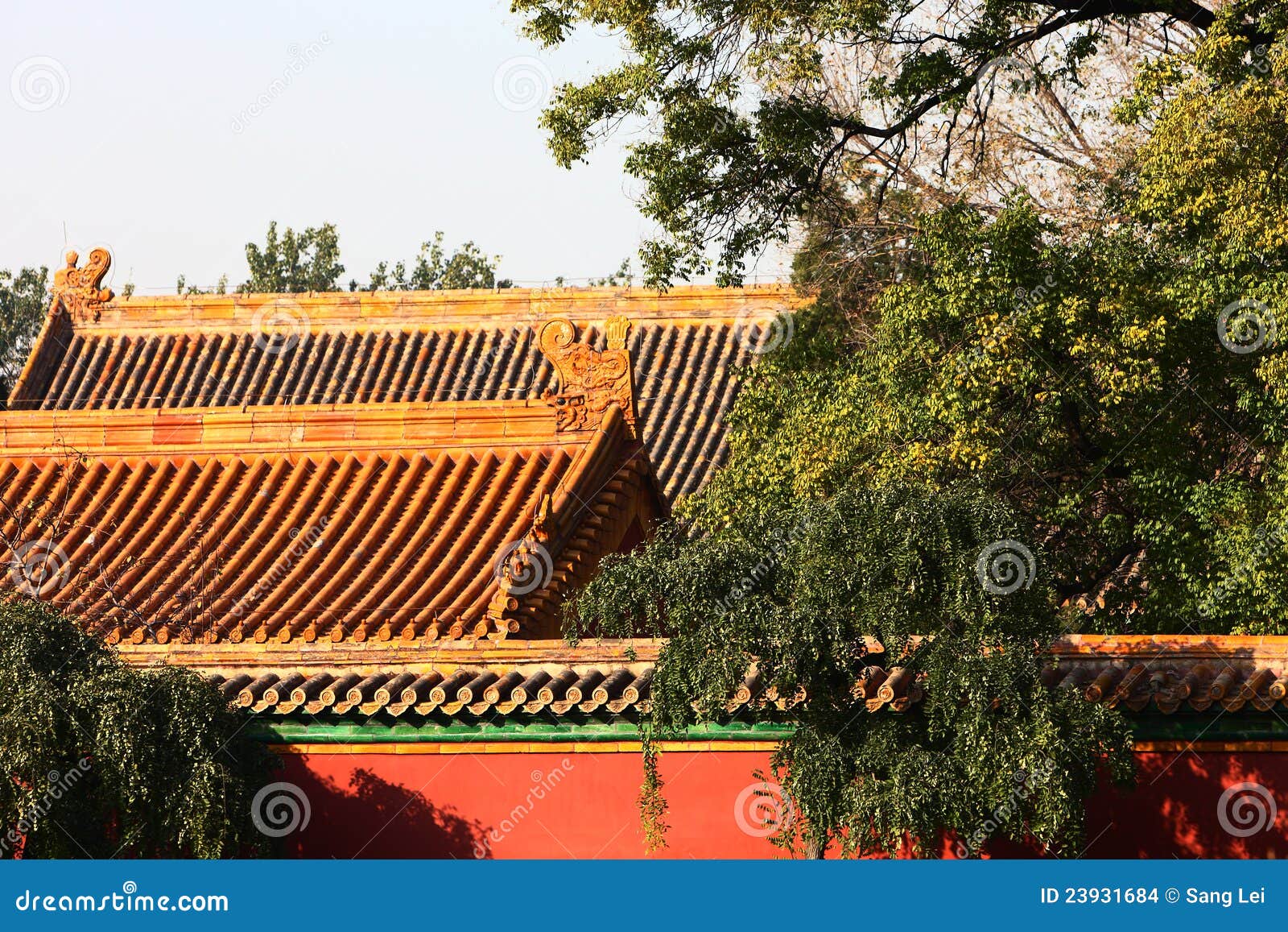 Chinese classic buildings stock photo. Image of tree - 23931684