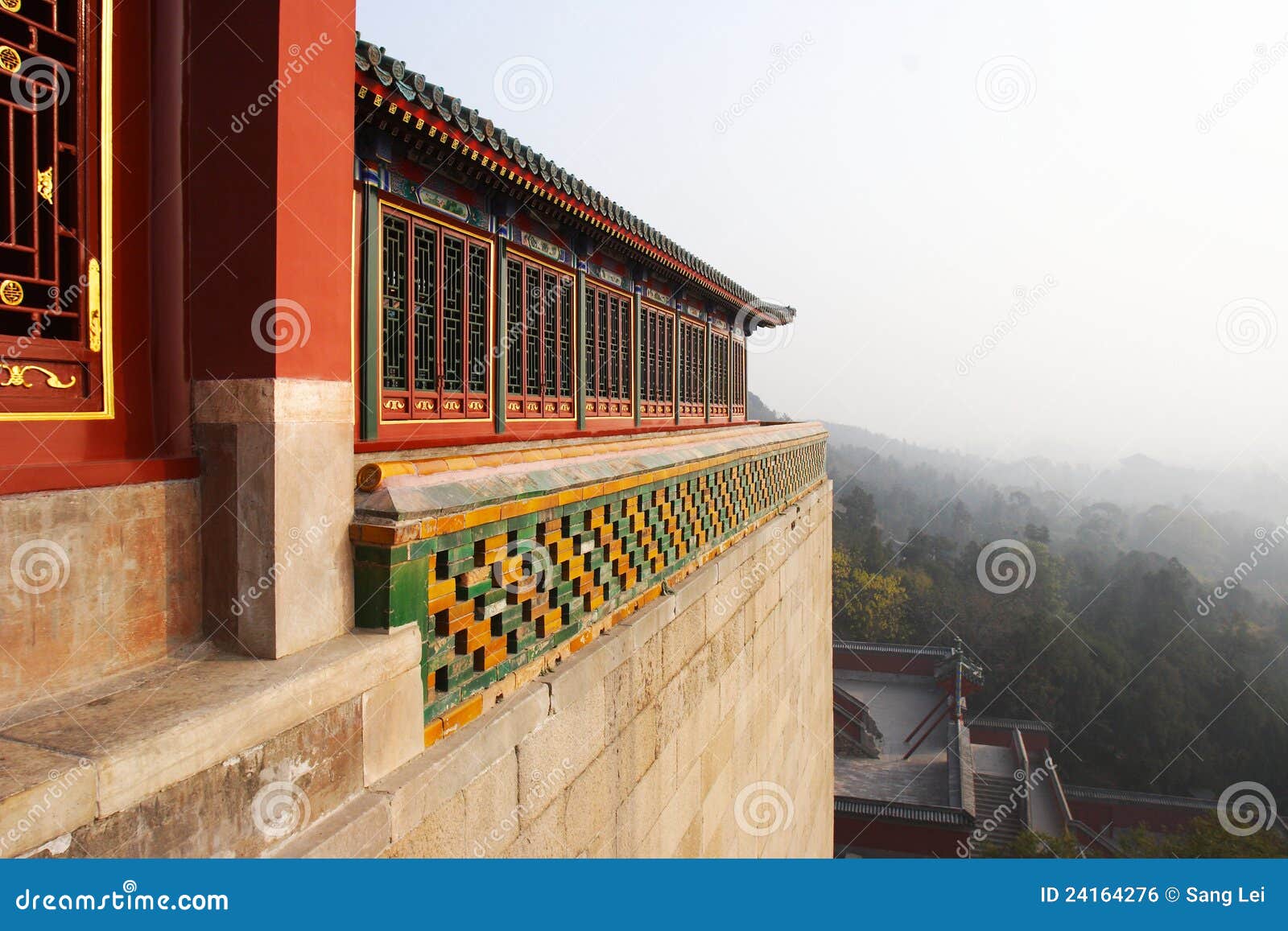 Chinese Classic Buildings Details Stock Photo - Image of classic, green ...