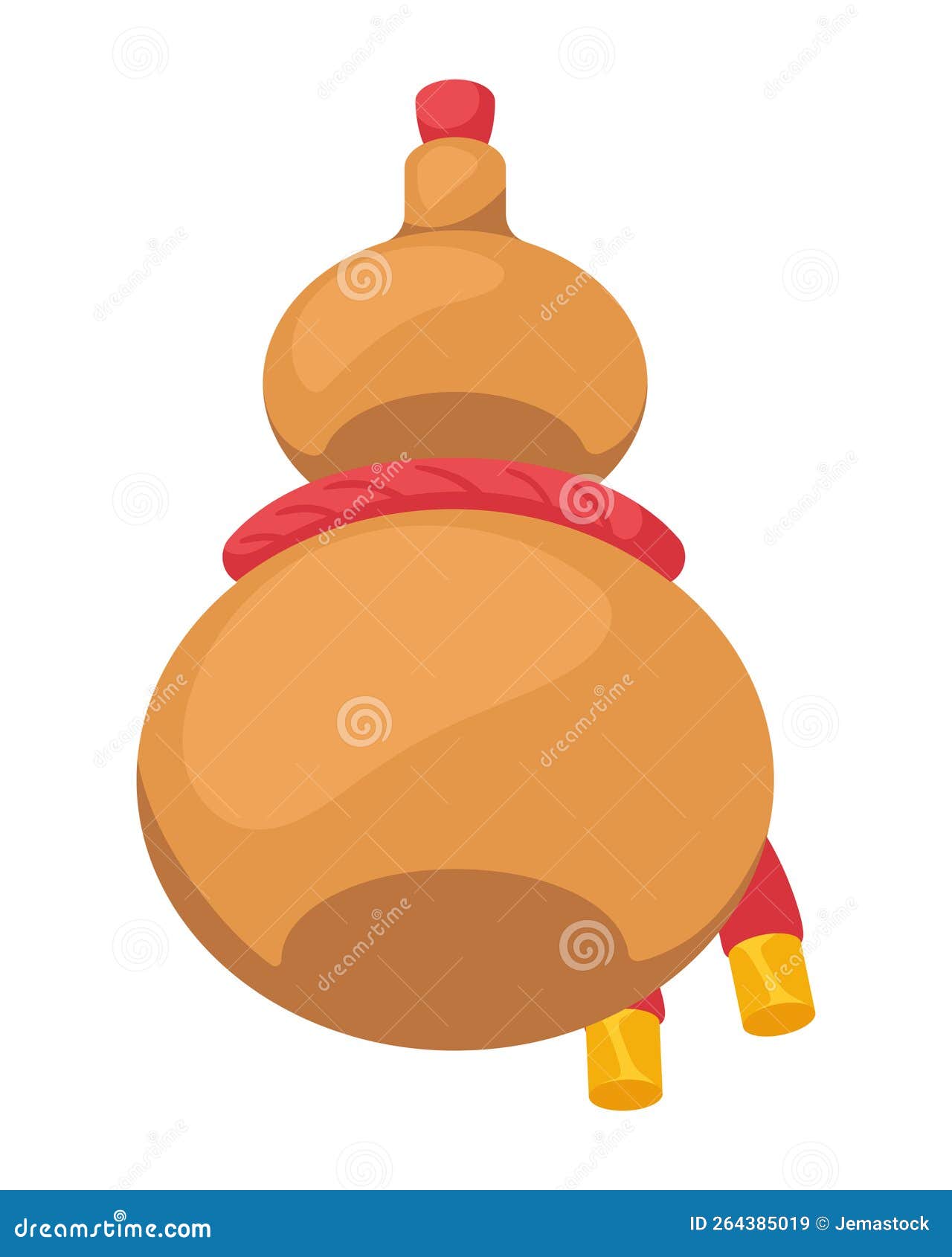 Chinese clay pot stock vector. Illustration of color - 264385019