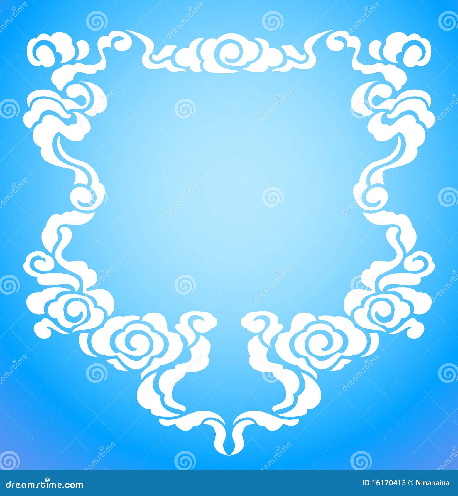 Cloud Frame Border Sketchy Doodle Vector Illustrat | CartoonDealer.com ...