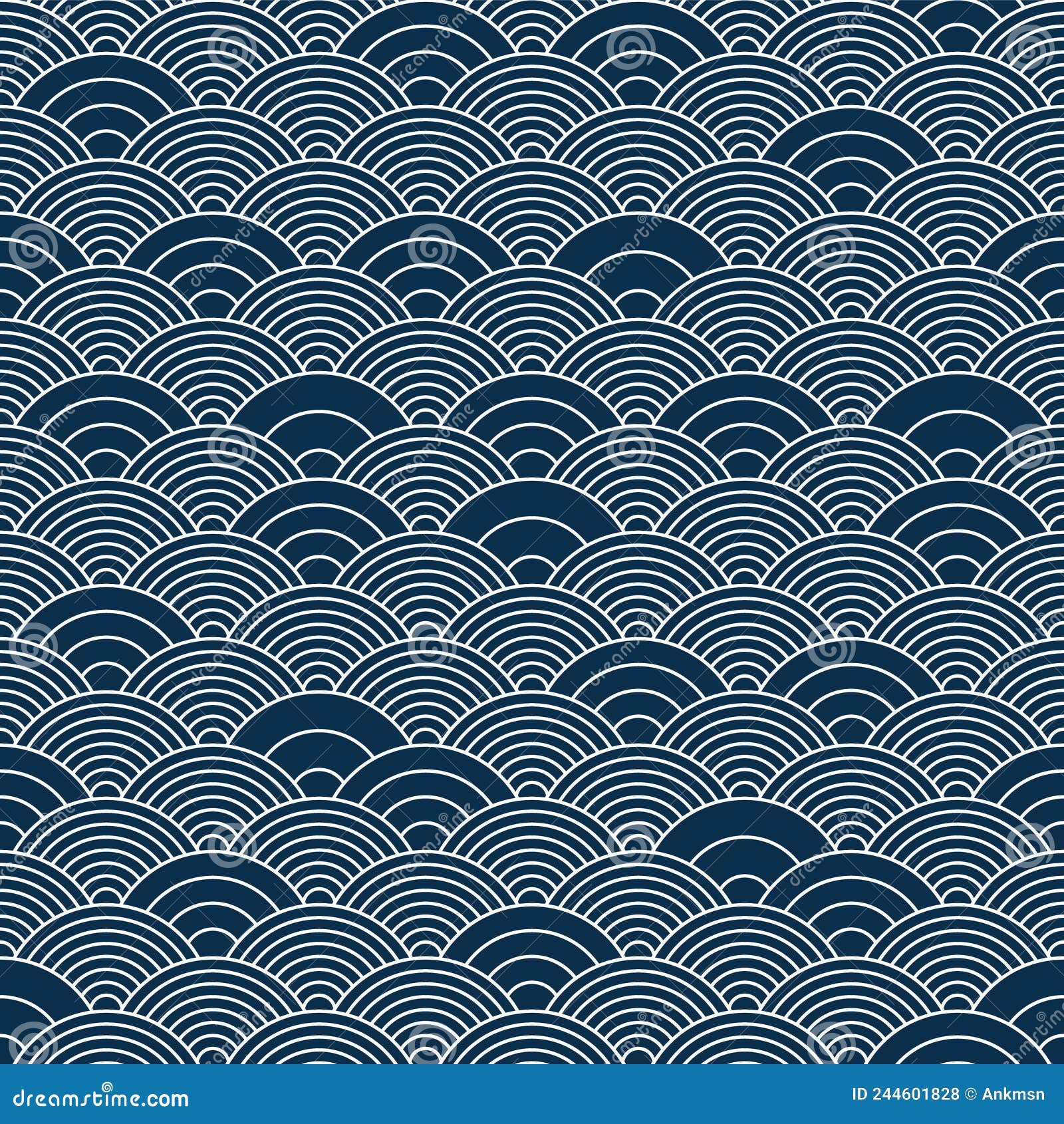 Chinese Cloud or River Seamless Pattern Vector. Traditional Asian ...