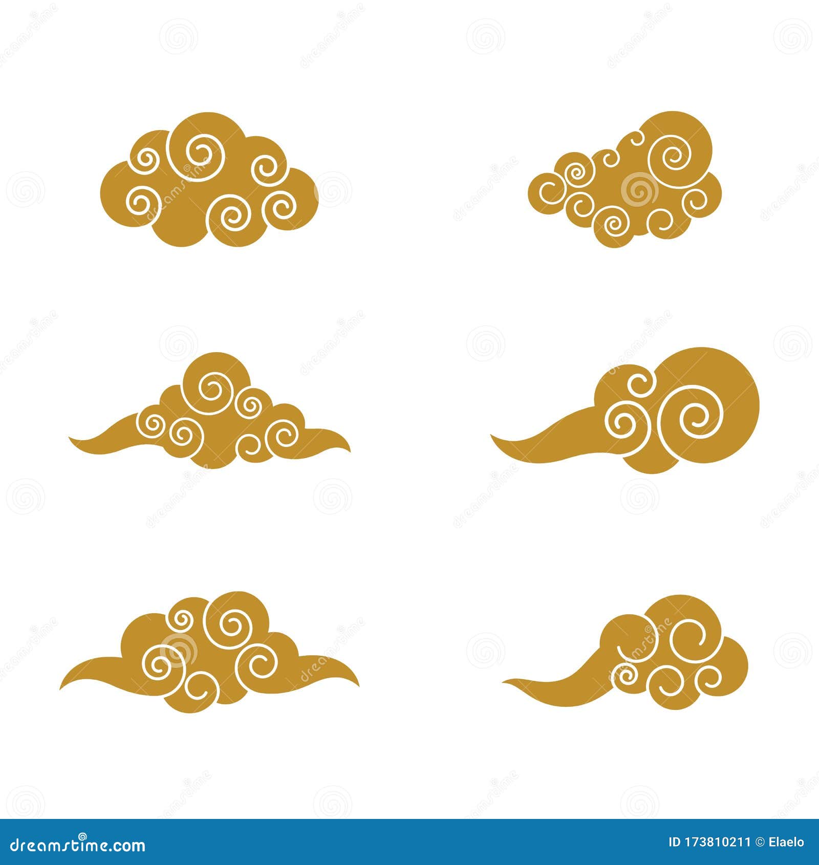 Chinese Cloud Template Vector Icon Stock Vector - Illustration of cloud ...