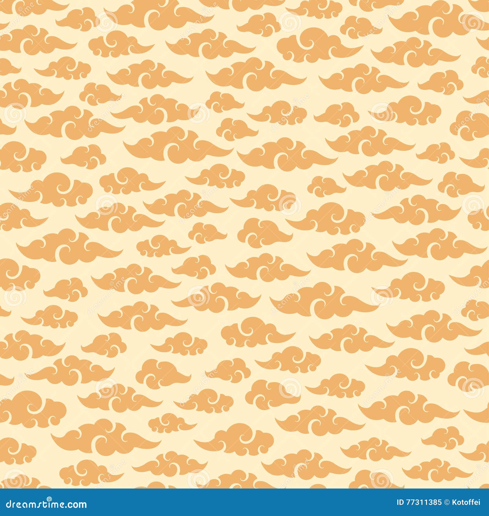Chinese Clouds Seamless Pattern Stock Vector - Illustration of ...