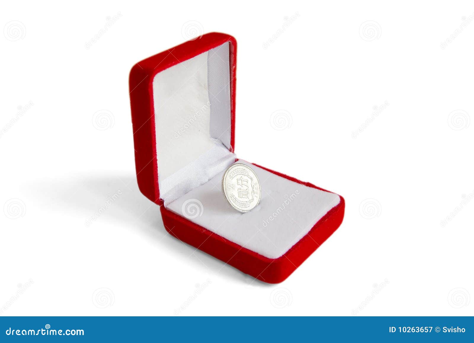 Chinese Coin in a Box stock image. Image of crisis, currency - 10263657