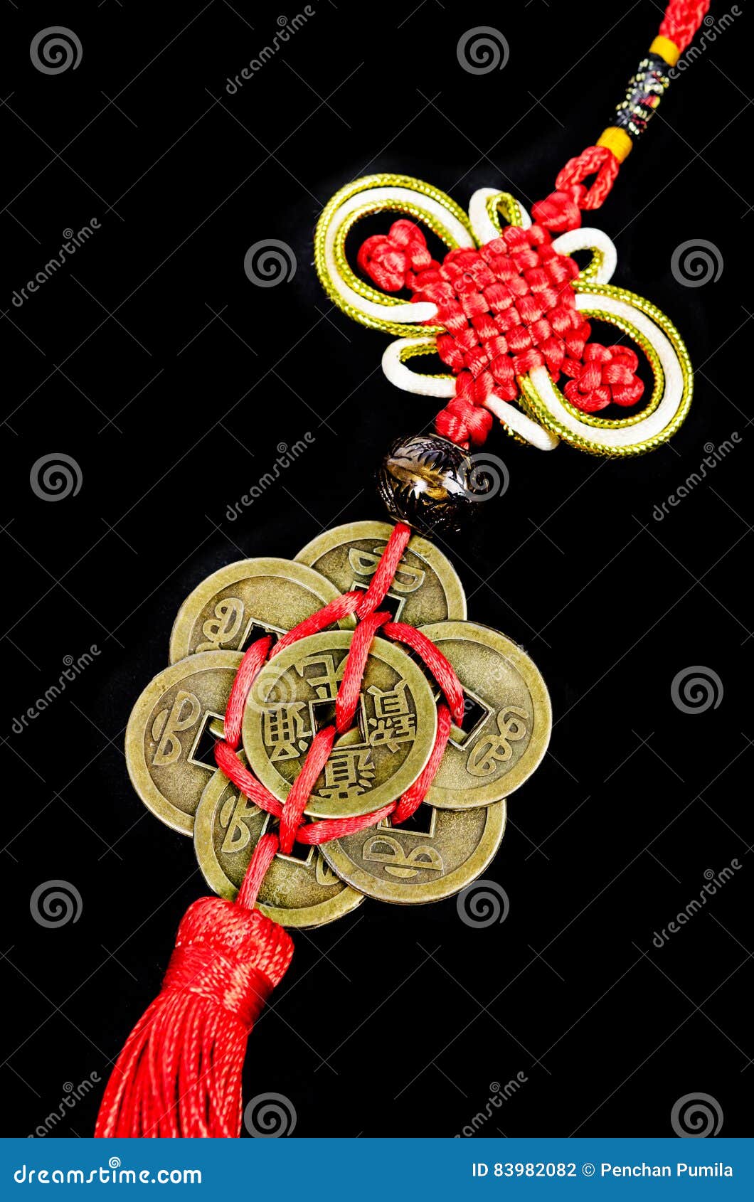 Chinese coins of luck. stock photo. Image of festival - 83982082