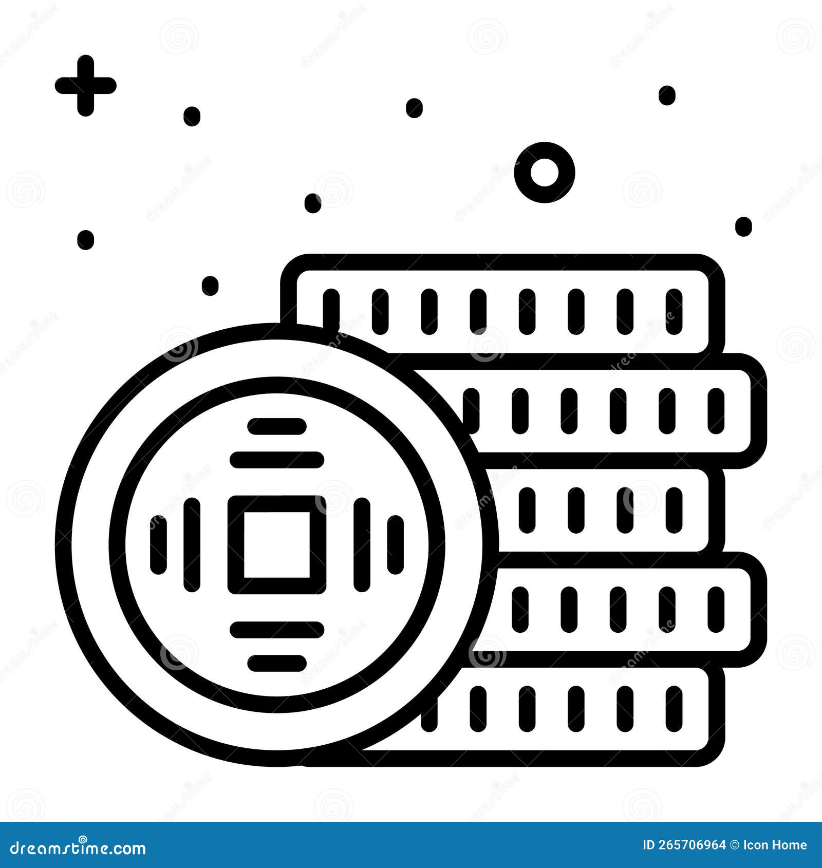 Chinese Coins Stack Vector Design, Lucky Coins Stock Vector ...