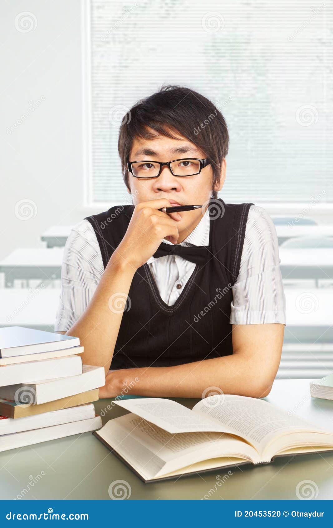 Chinese College Male Student Stock Photo - Image of concentration ...