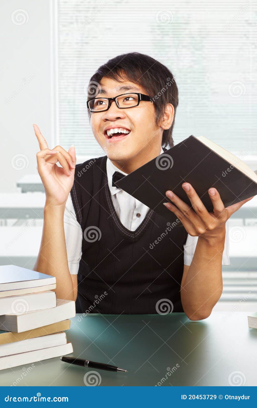 Chinese College Male Student Inspired Stock Image - Image of study ...